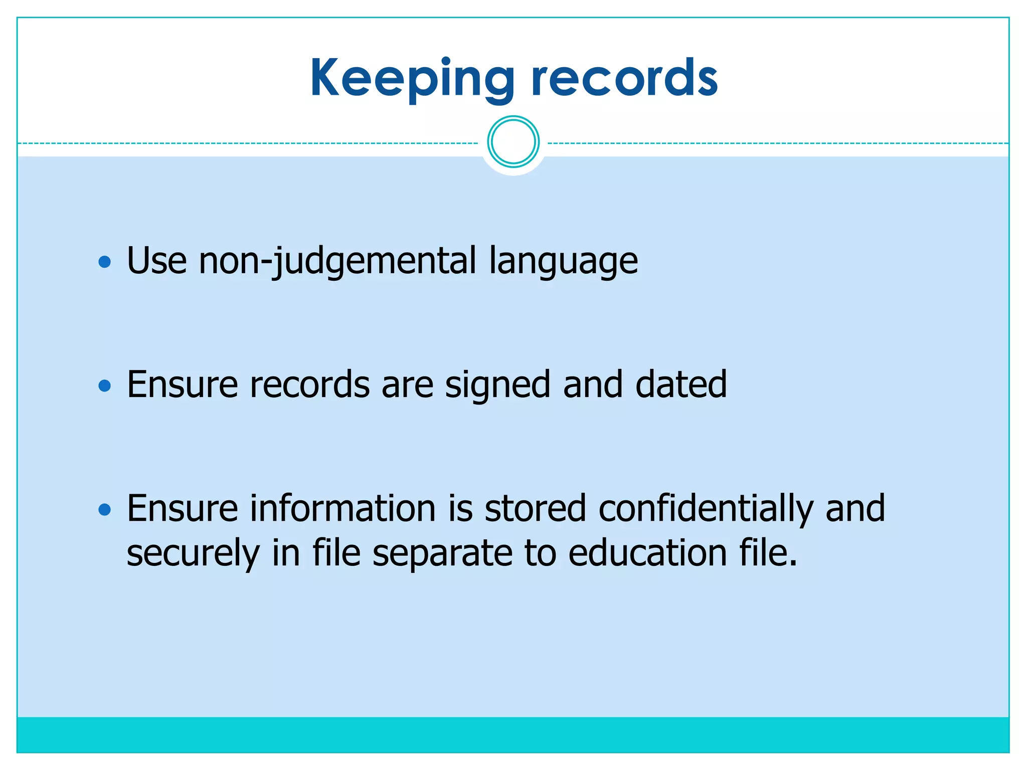 Documentation and record keeping | PPTX