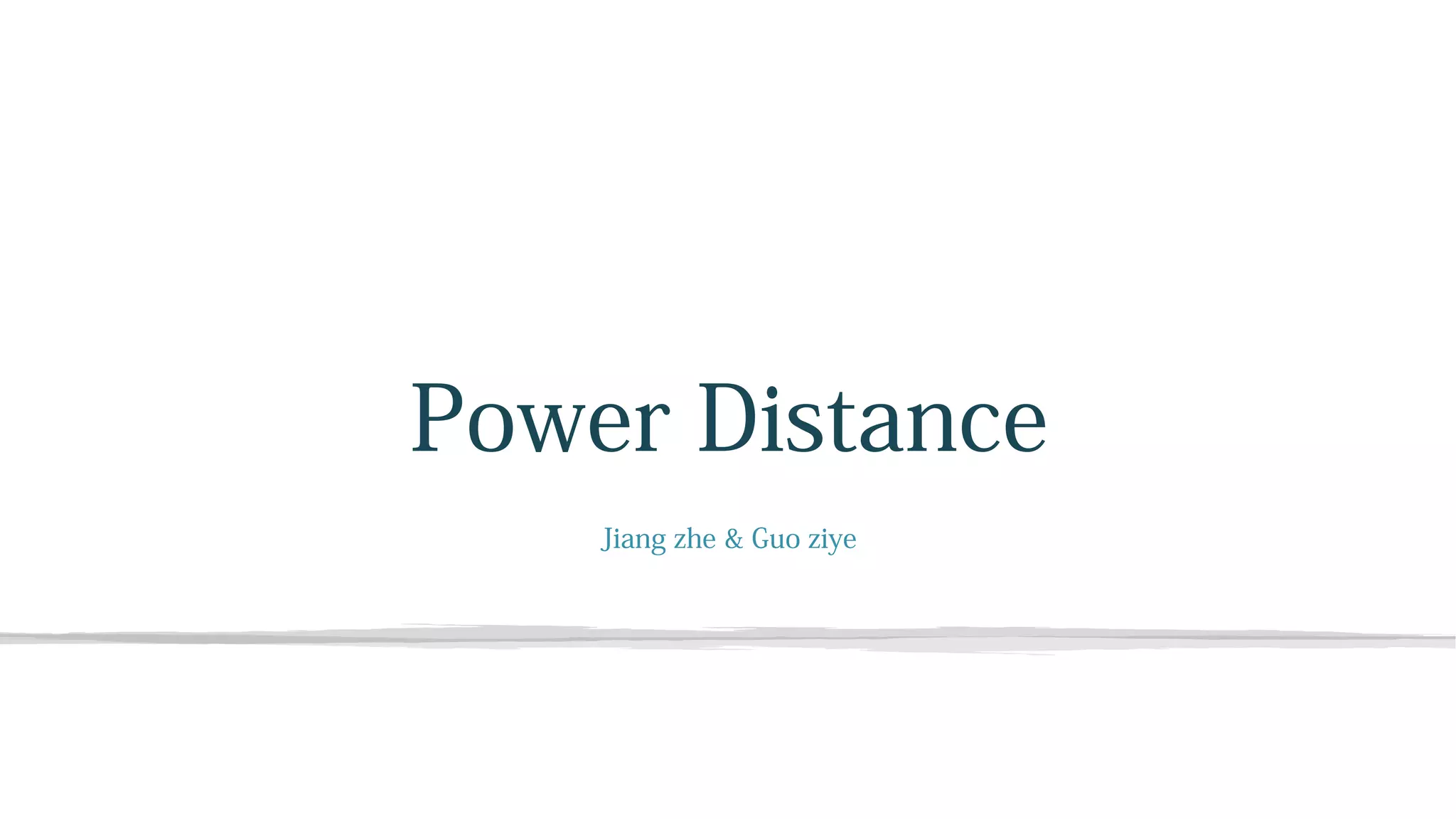 Power distance | PPT
