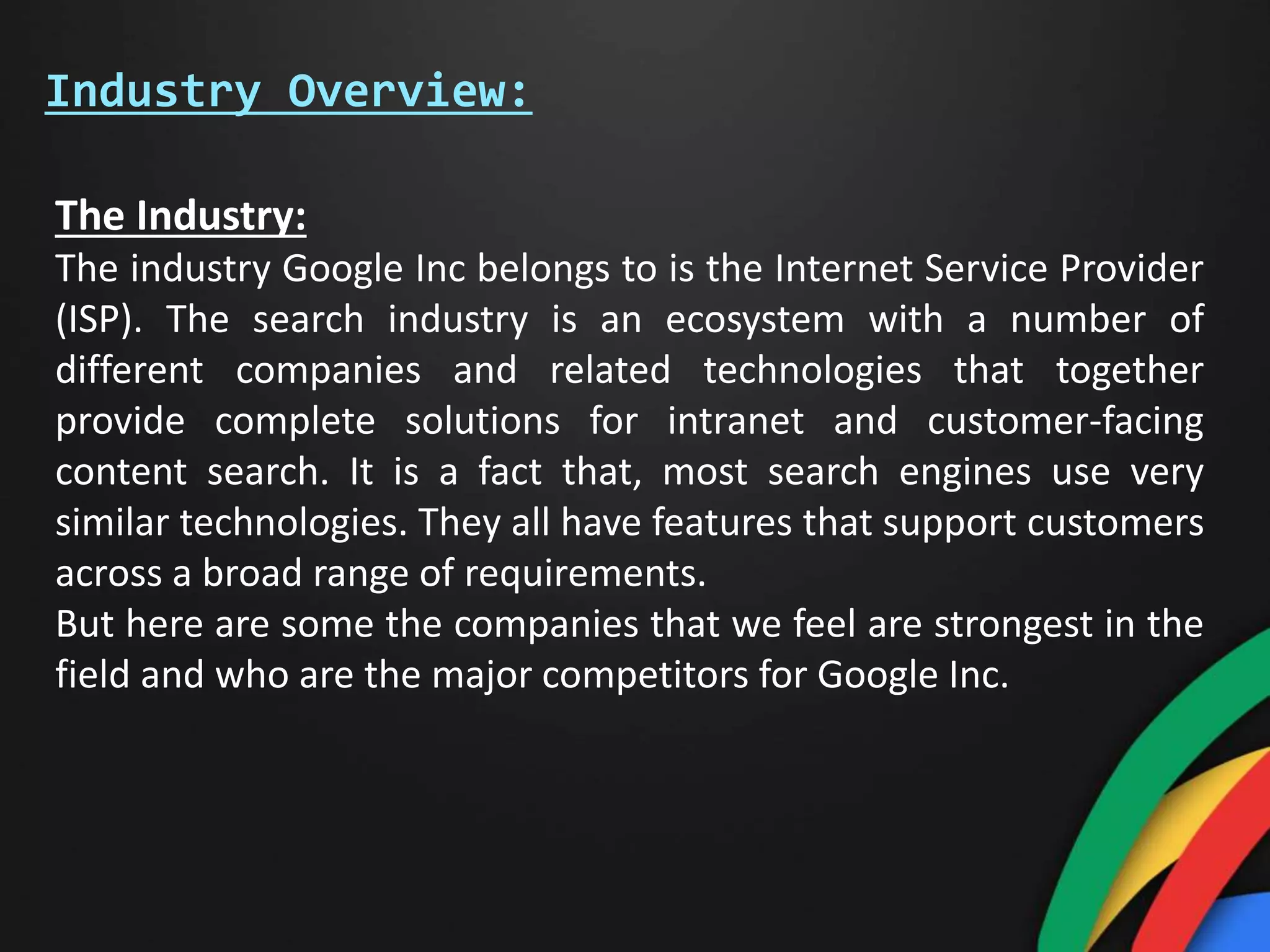 Ppt for presentation on google inc. | PPTX