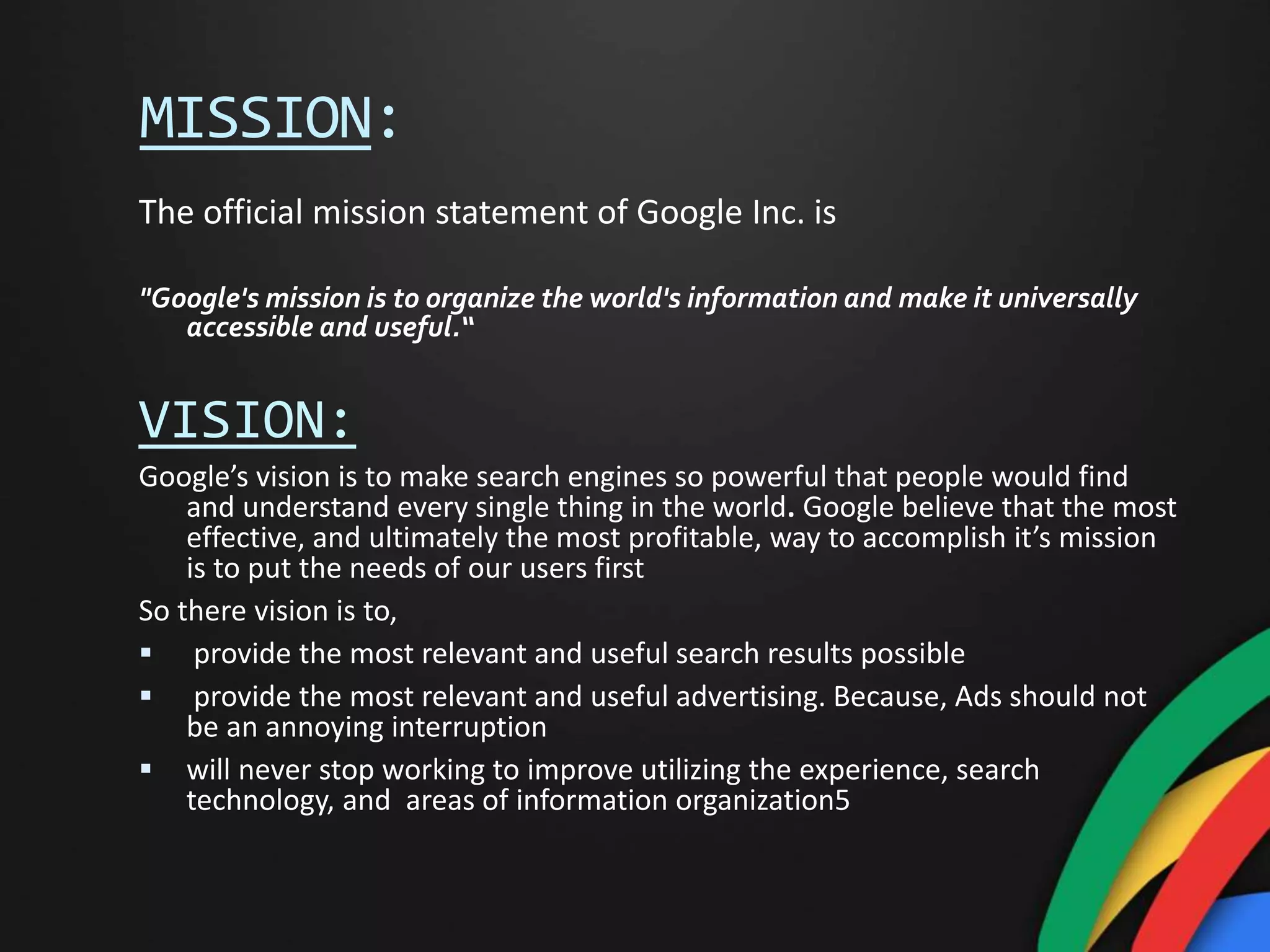 Ppt for presentation on google inc. | PPTX