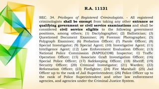 Power Point Presentation of R.A 11131 Ph | PPTX