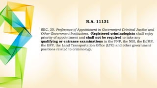 Power Point Presentation of R.A 11131 Ph | PPTX