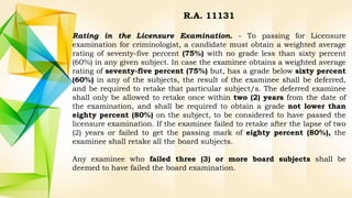 Power Point Presentation of R.A 11131 Ph | PPTX