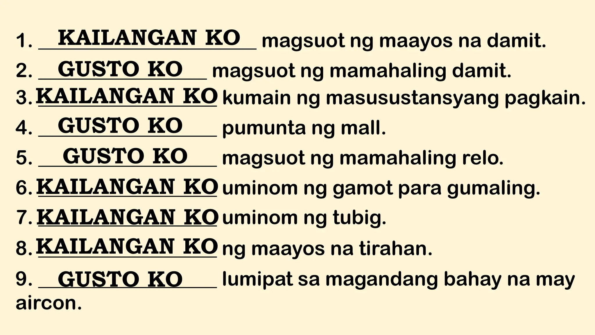 Pangangailangan at Kagustuhan Powerpoint.pptx