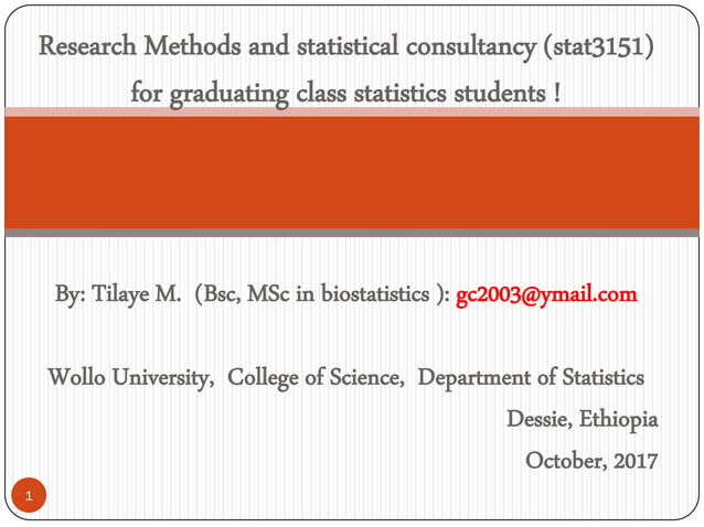 Ppt research Methods and statistical consultancy | PPT