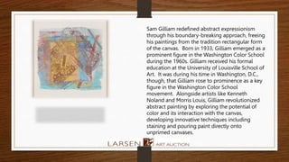 Consigning the works of Sam Gilliam in Arizona | PPT