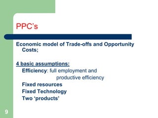 Ppt for scatcity,ppc and comp ad | PDF | Economy | Business and Finance