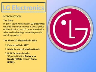 The Rise of LG Electronics in India and its growth | PPTX