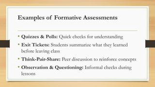 ASSESSMENT, formative assessment in the classroom | PPT