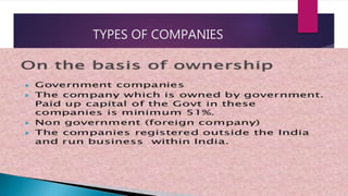 A Presentation on Nature & Types of Companies | PPTX