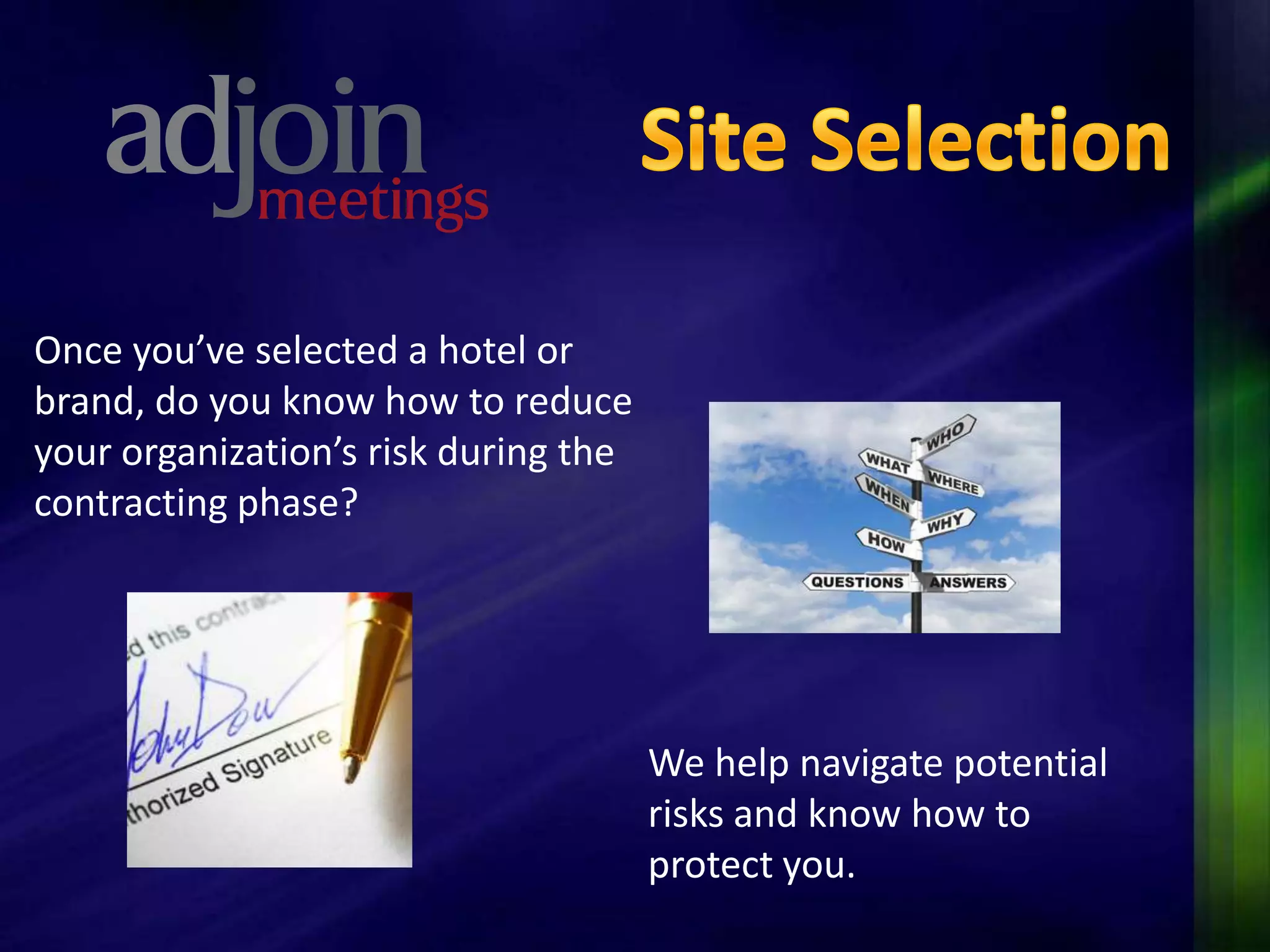 Adjoin Meetings Profile | PPTX