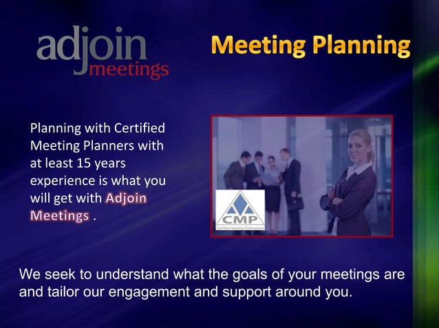 Adjoin Meetings Profile | PPTX | Business | Business and Finance
