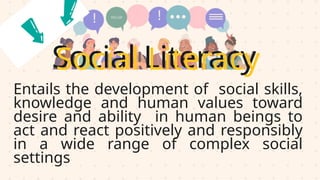 PPT for Social Literacy and skill - definition and types | PPTX