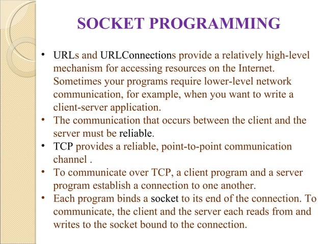 Networking And Socket Programming In Java Ppt 8132