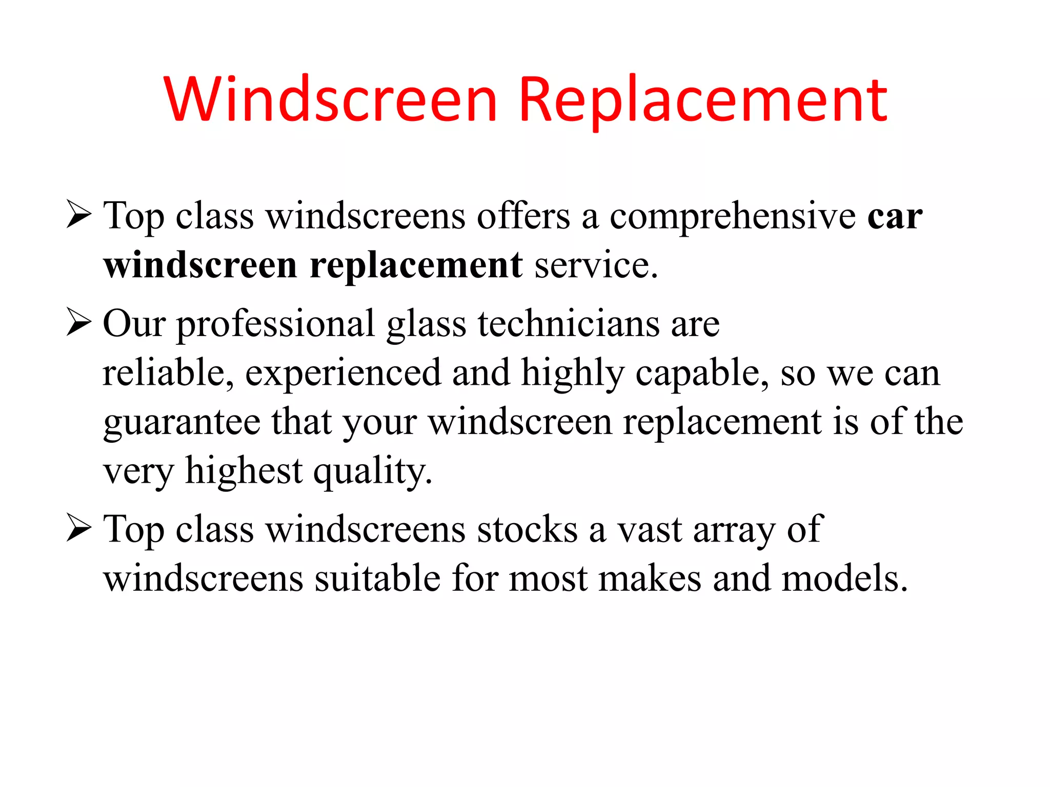 windscreens | PPTX