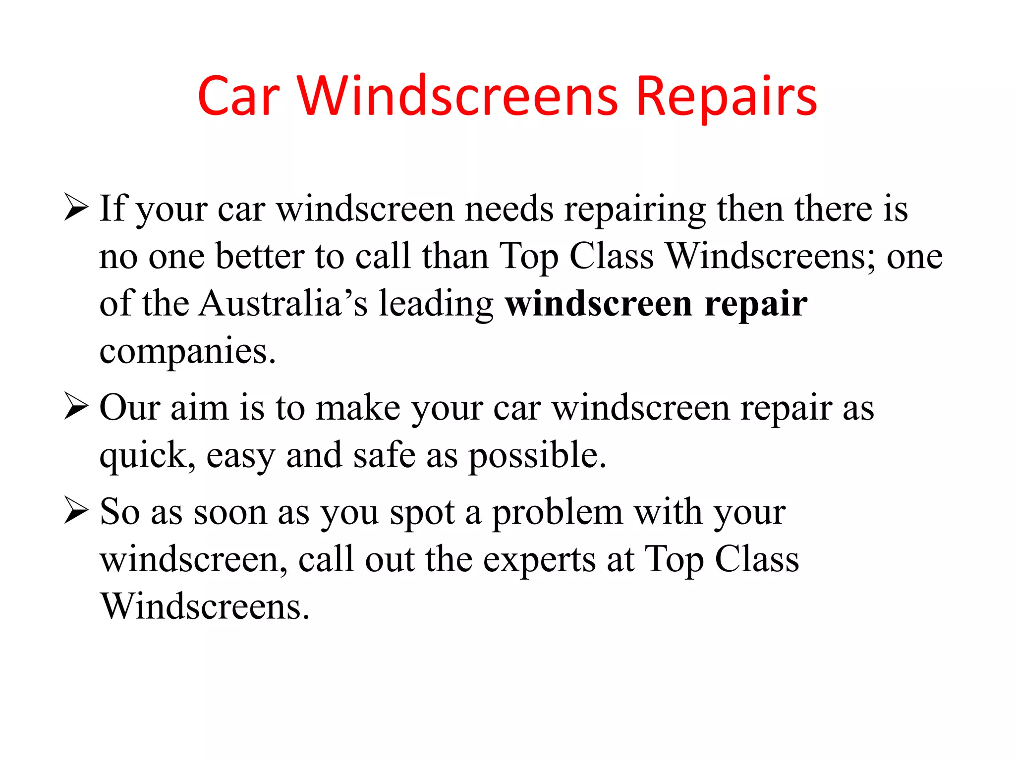 windscreens | PPTX