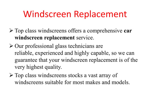 windscreens | PPT
