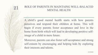 PPT on Mental Health of Students | PPTX