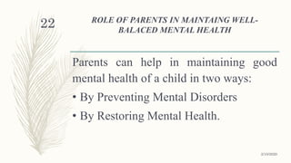 PPT on Mental Health of Students | PPTX