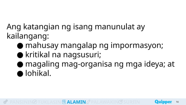 PPT_FPL 11_12 Q1 0101_ Katangian ng Akademikong Pagsulat.pptx