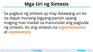 PPT_FPL 11_12 Q1 0402_Mga Uri ng Sintesis.pptx