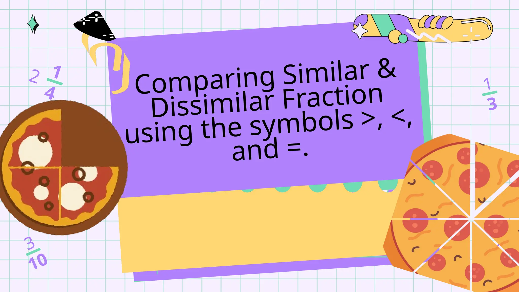 Comparing Similar & Dissimilar Fraction using the symbols >,