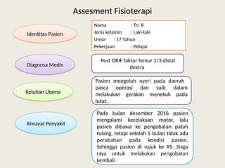PPT physiotherapy of frakrur femur distal | PPTX