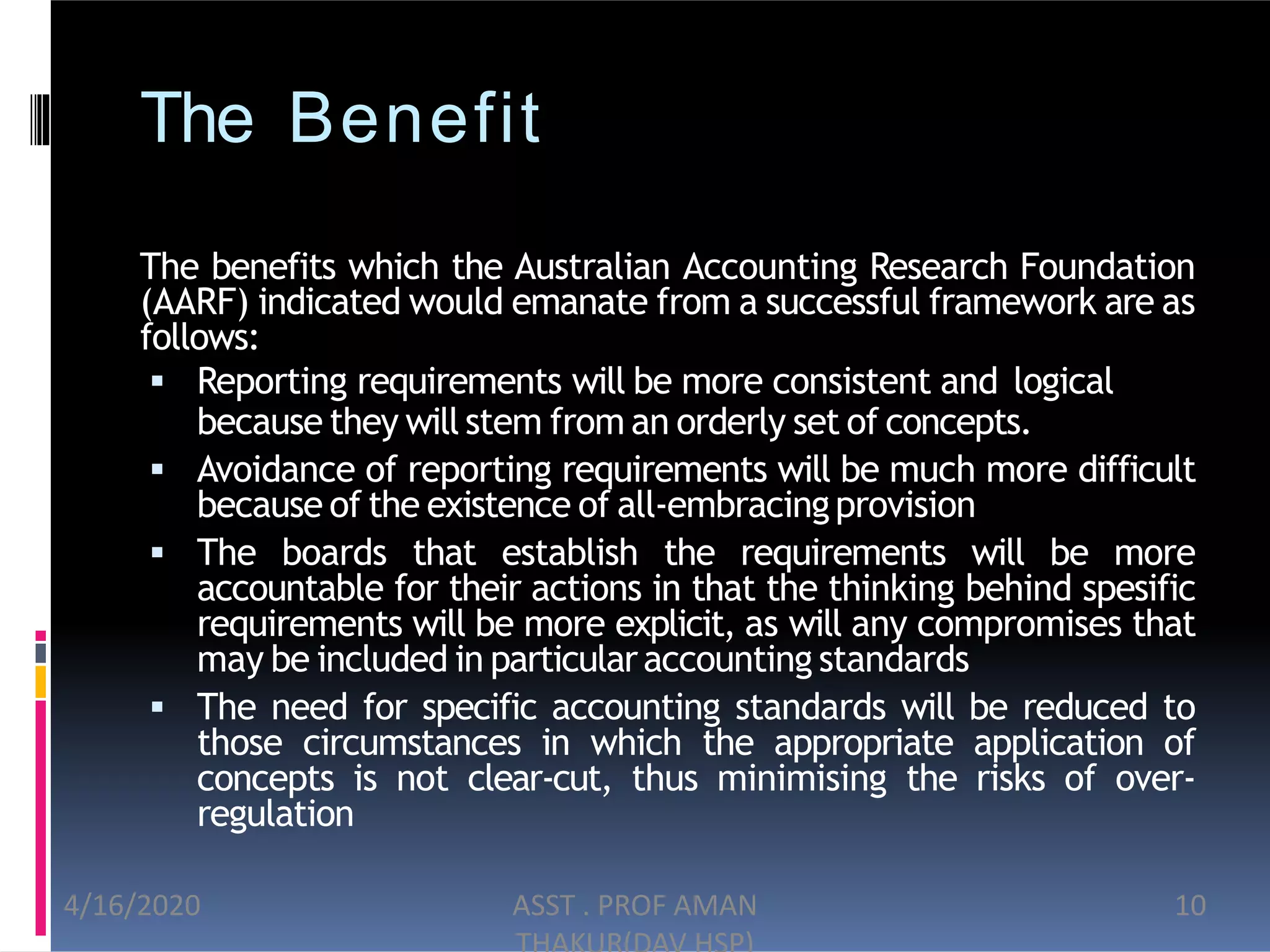 CONCEPTUAL FRAMEWORK OF FASB:OBJECTIVES, PROFESSIONAL ETHICS | PPTX