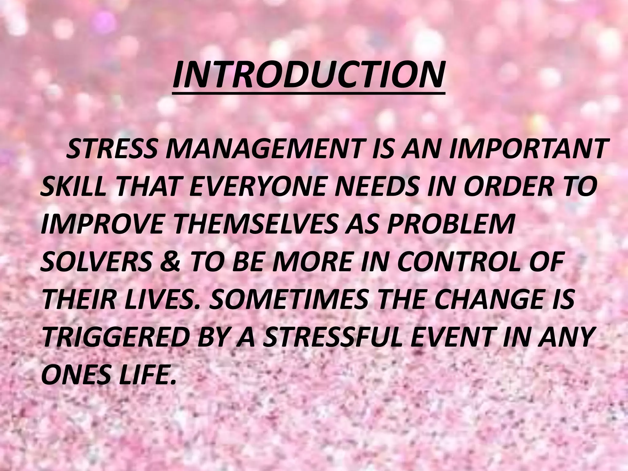 stress management frankfinn | PPTX