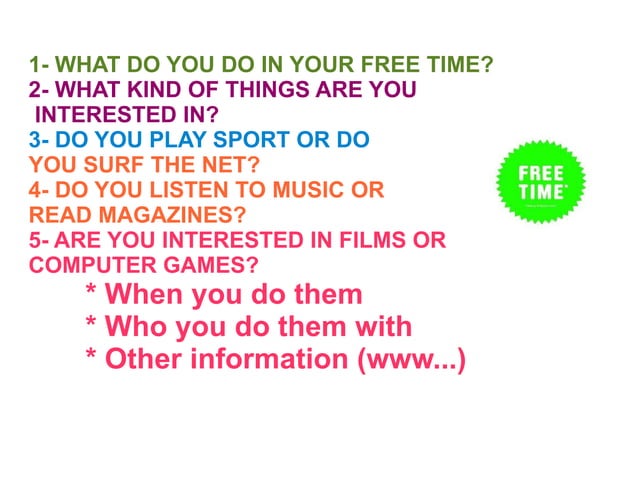 Ppt free time | ODP | Music | Entertainment