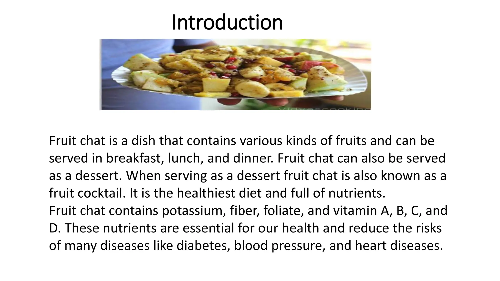 Healthy Fruit chat corner , startup business plan PPT | PPTX