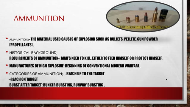 ammunition and its classification | PPTX | Arms & Ammunition ...