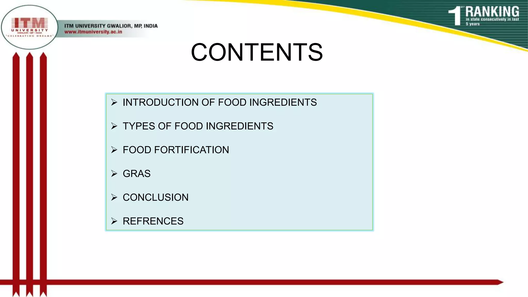 food ingredients and its type | PPTX