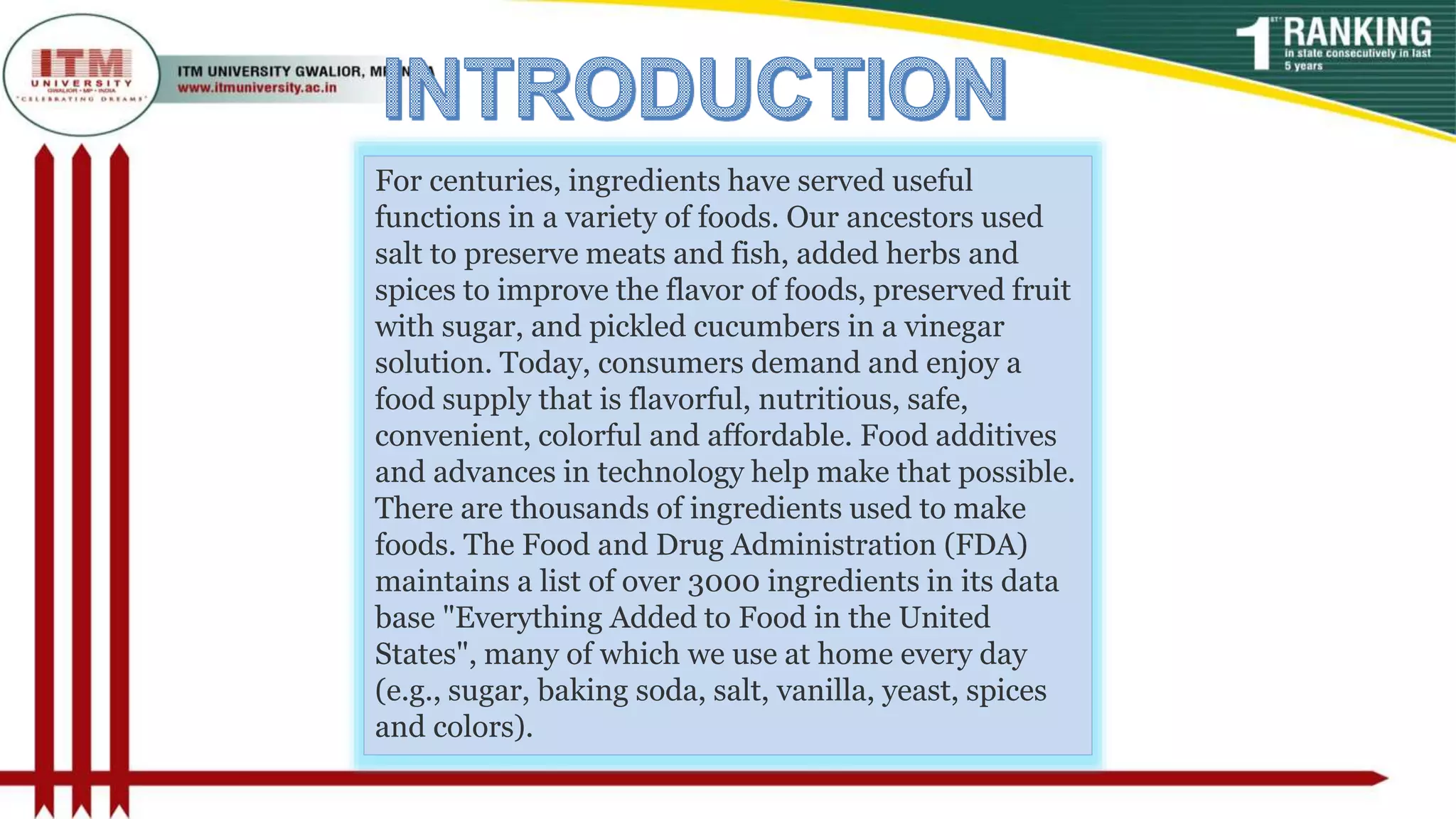 food ingredients and its type | PPTX