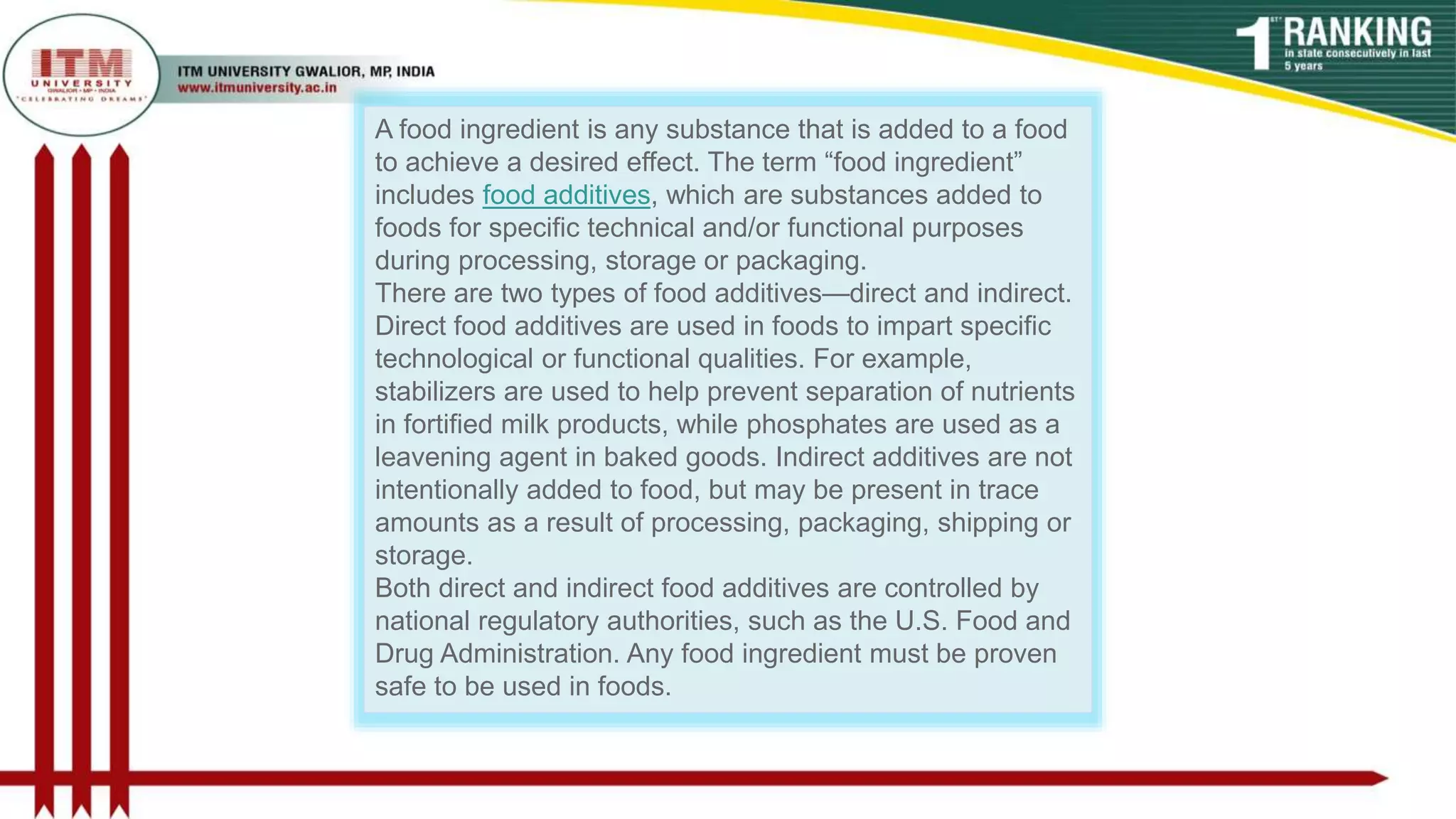 food ingredients and its type | PPTX