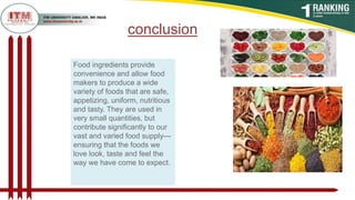 food ingredients and its type | PPTX