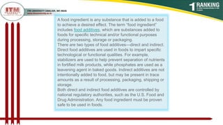 food ingredients and its type | PPTX