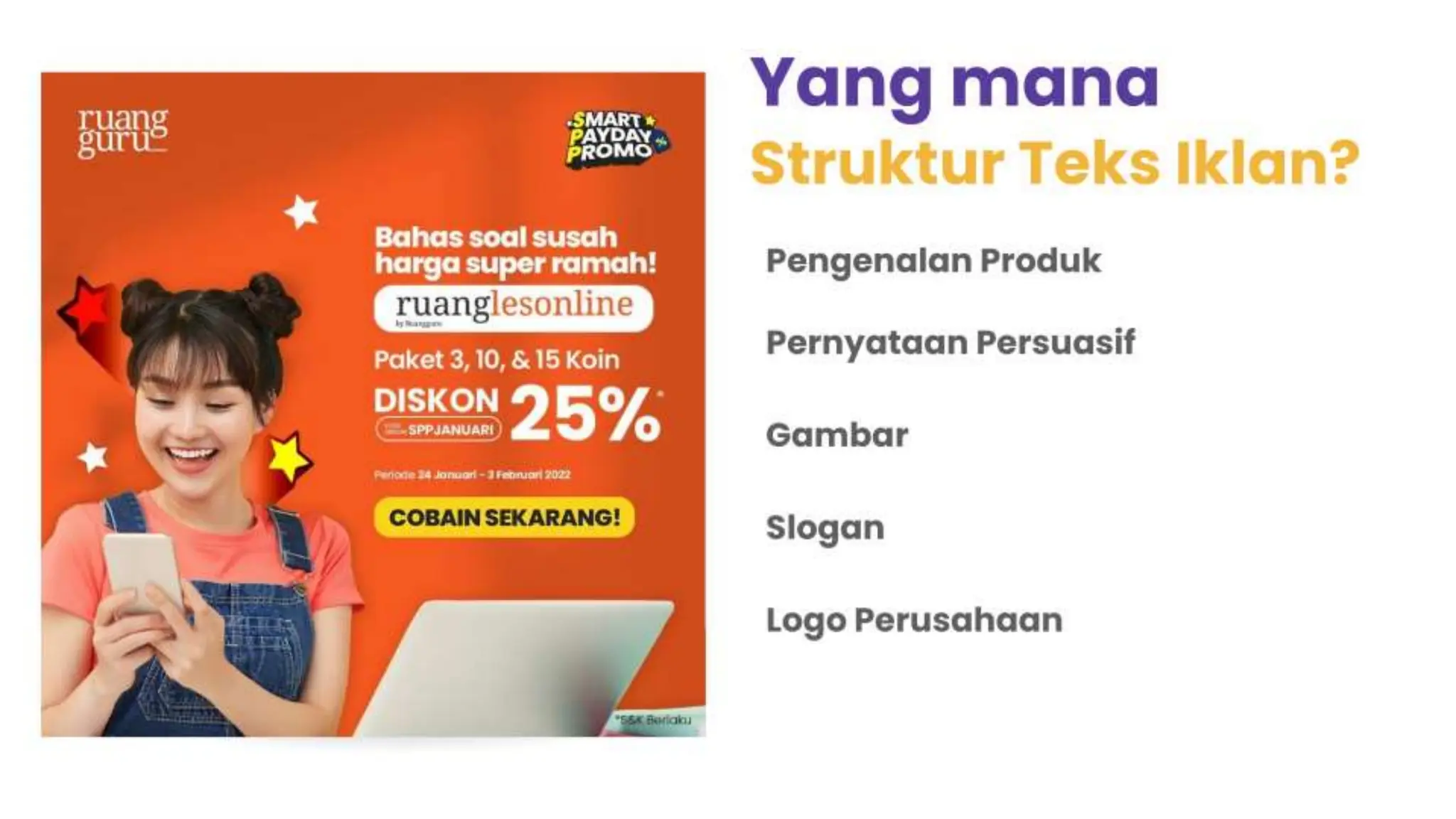 Salindia Materi Teks Iklan, Slogan, dan Poster | PPTX