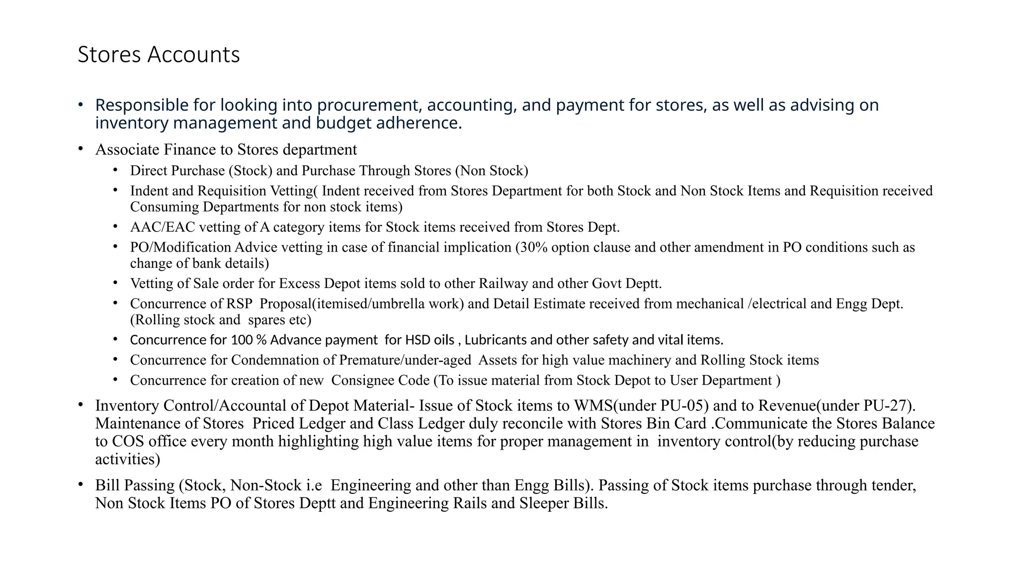 Functions of Finance dept in indian railways | PPTX