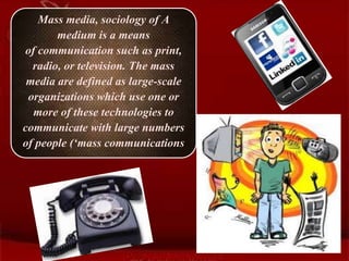 Presentation on "Function of Mass Media" | PPTX