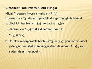 Materi PPT Fungsi komposisi dan fungsi invers | PPT