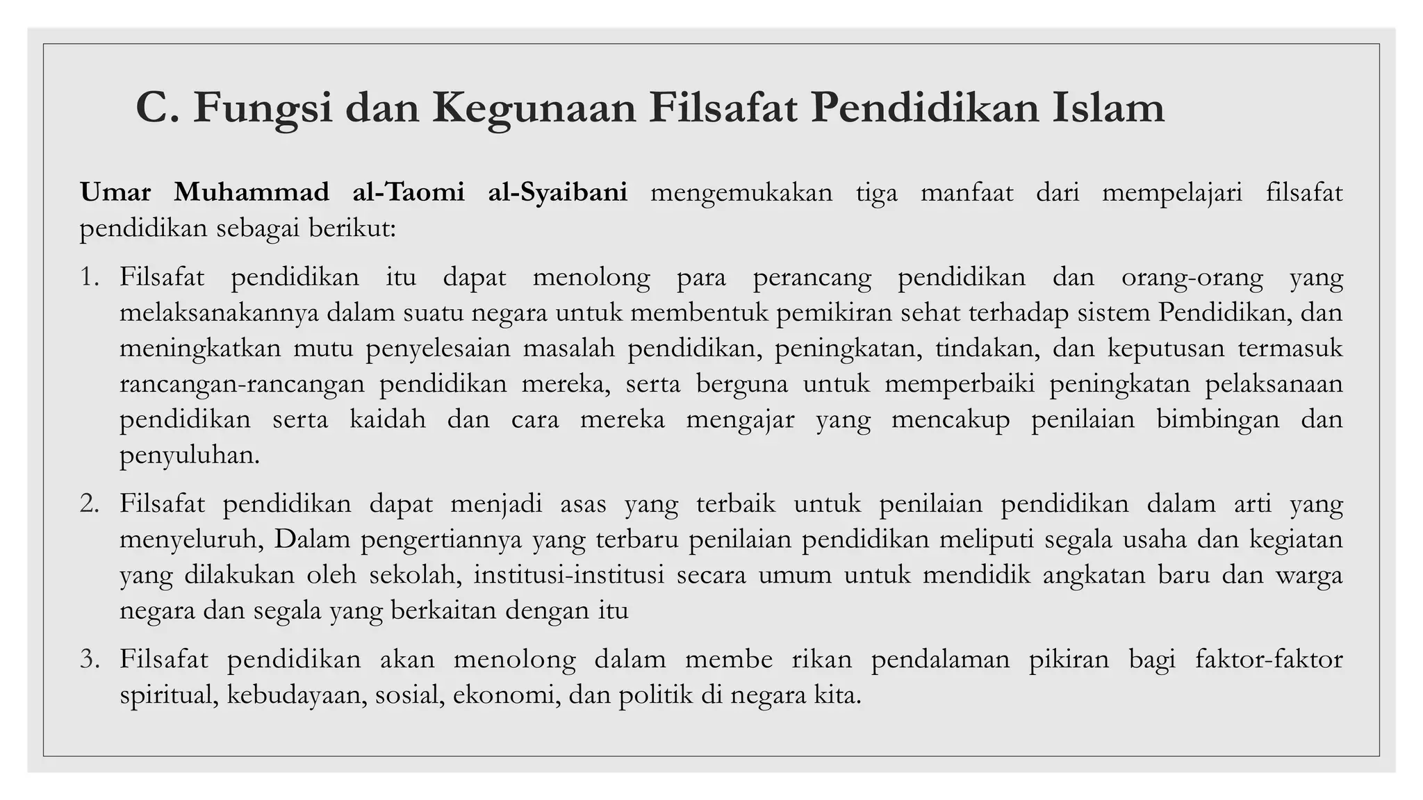 PPT Fungsi Filsafat Pendidikan Islam Terhadap Ilmu Pendidikan Islam.pptx