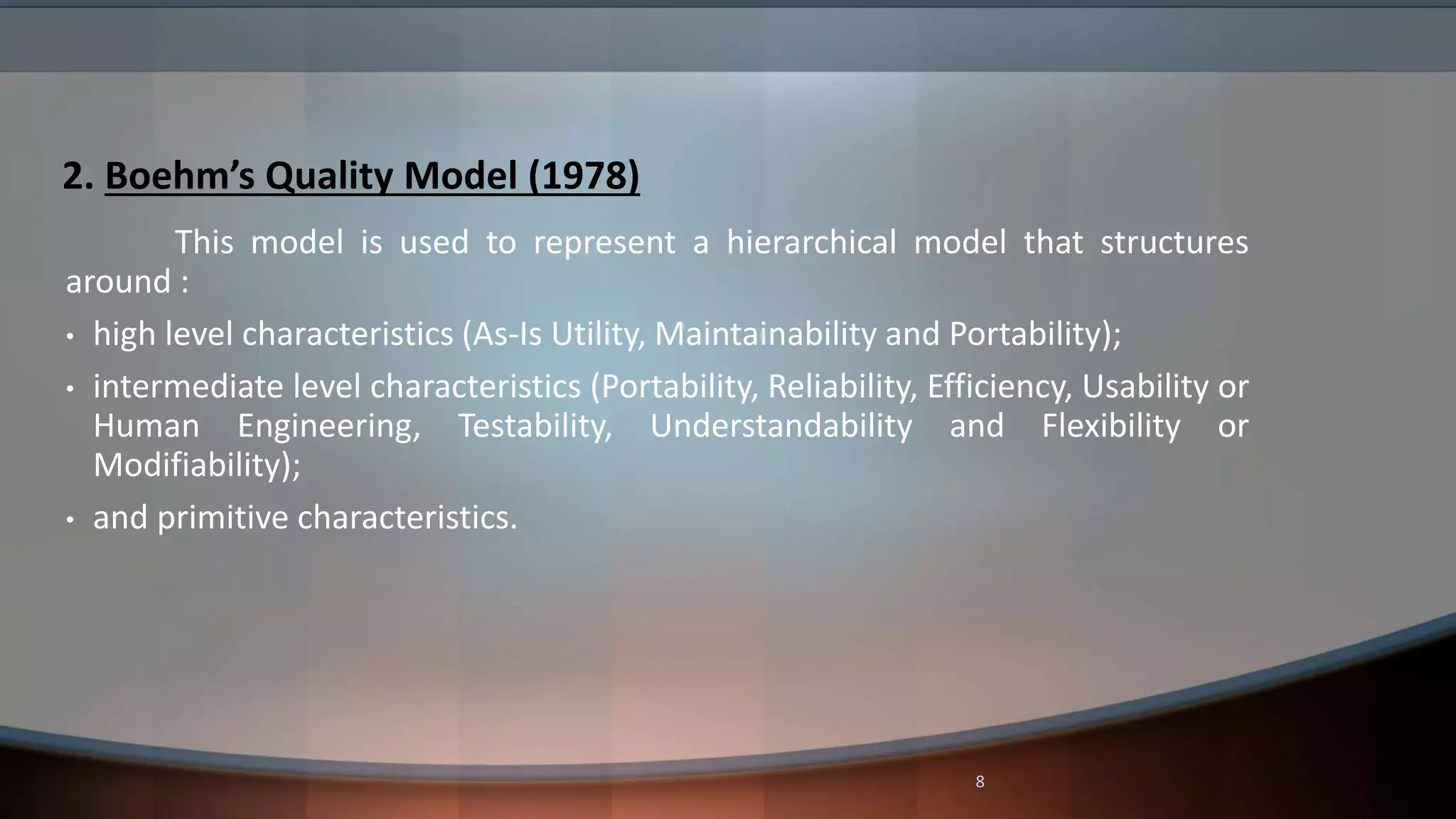 comparative study software quality models | PPTX