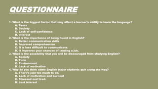 PPT the Grade 8 and the student's language | PPTX