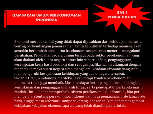 Ppt gambaran dasar perekonomian indonesia | PPTX