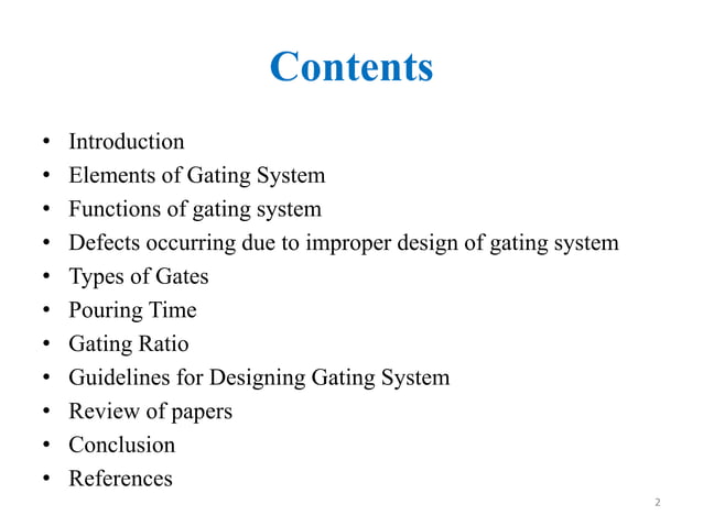 GATING SYSTEM PPT | PPTX