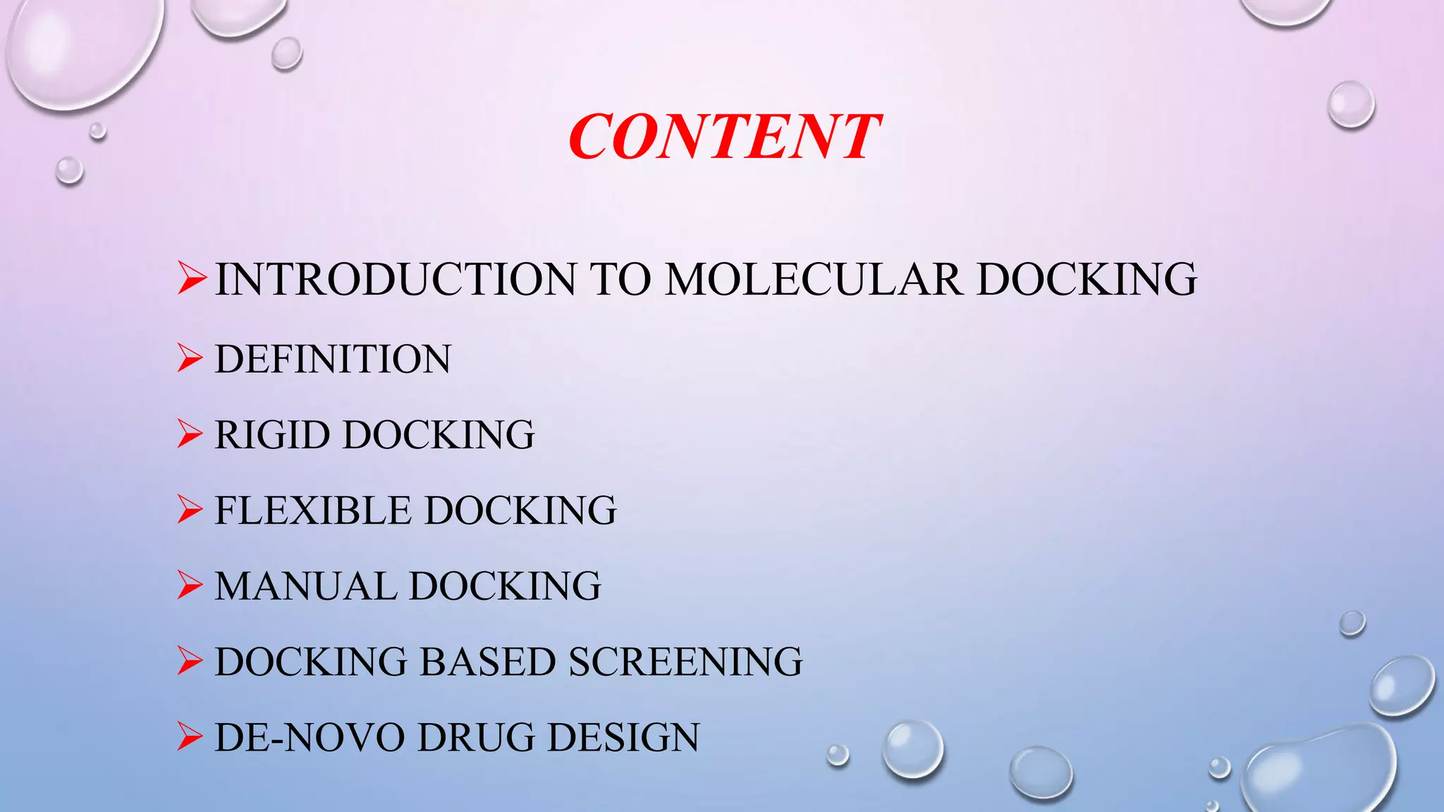 molecular docking its types and de novo drug design and application and ...
