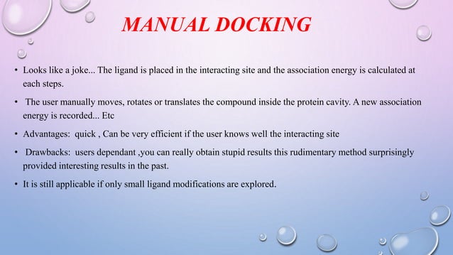 molecular docking its types and de novo drug design and application and ...