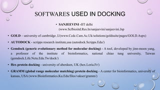 molecular docking its types and de novo drug design and application and ...