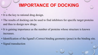 molecular docking its types and de novo drug design and application and ...